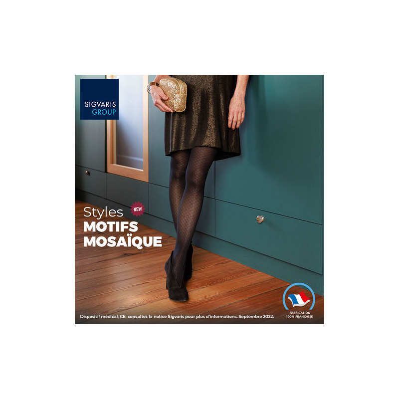 Collant contention Styles Motifs Sigvaris Classe 2